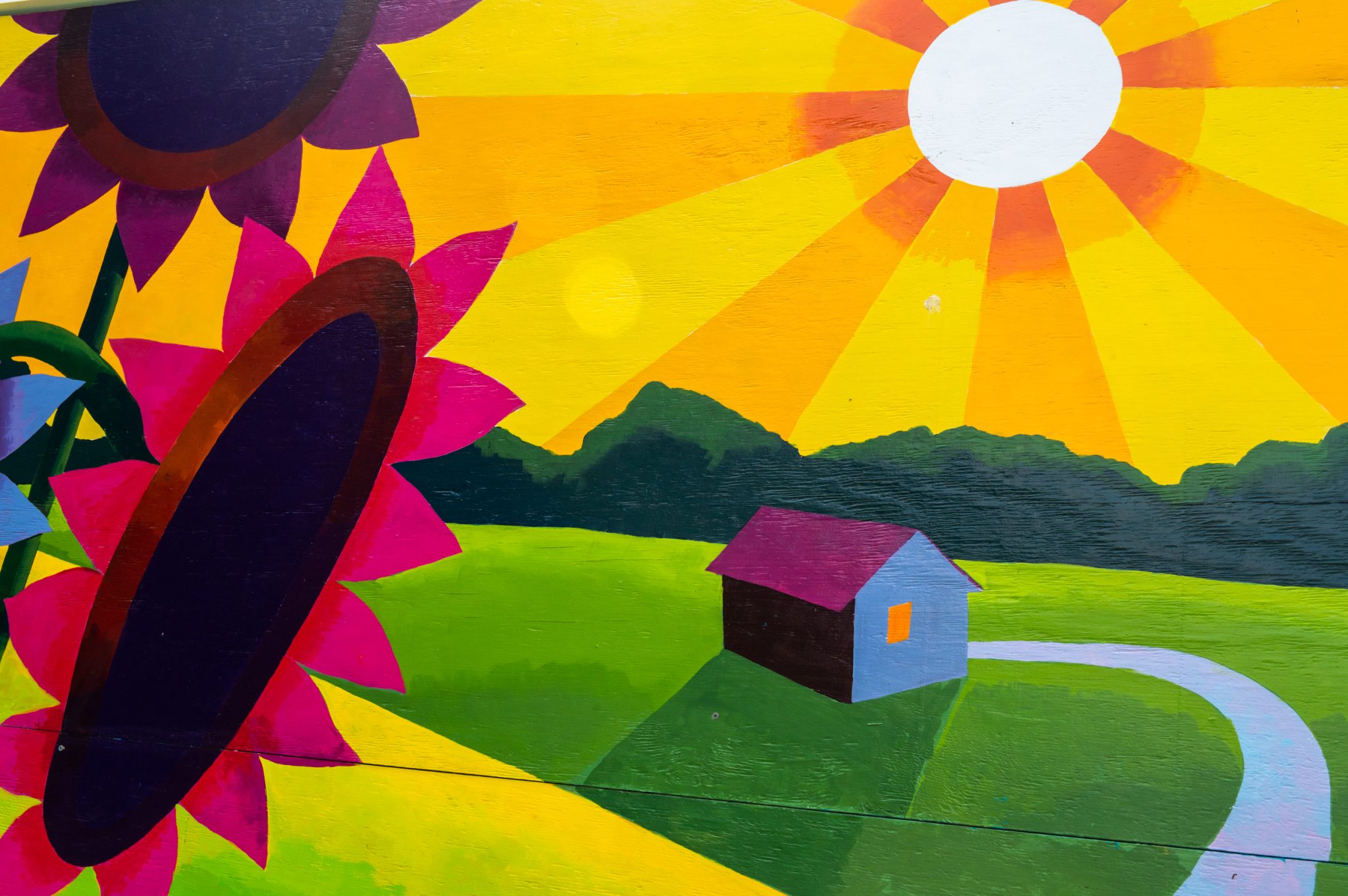 Local Artist Paints Murals at Langton's Community Farm - Langton Green